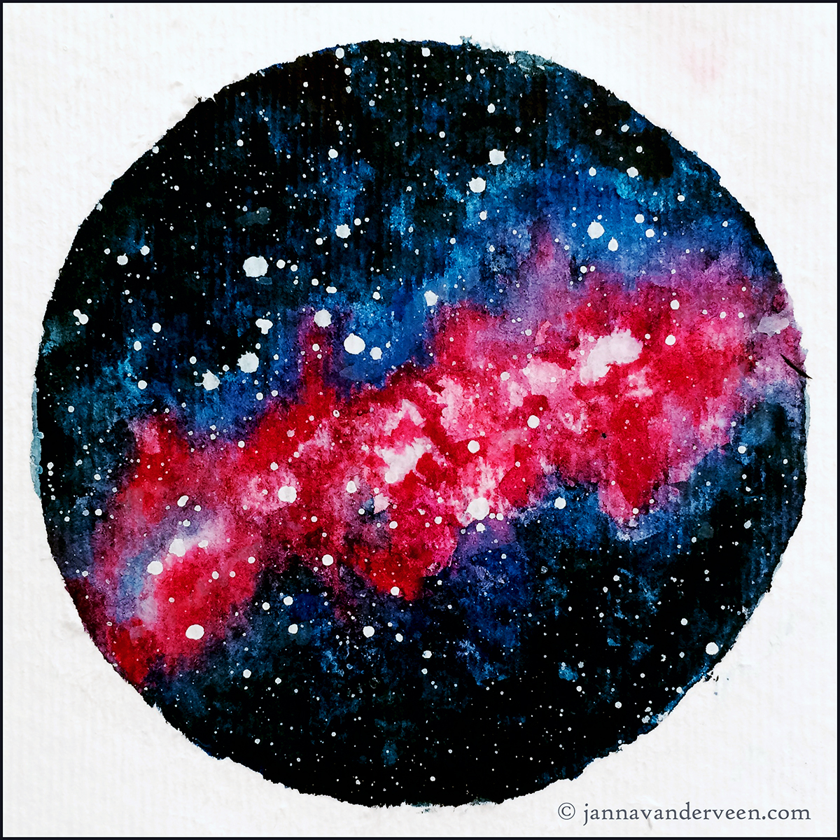 Watercolor Painting | Dreaming of Nebulas | JANNA VANDERVEEN