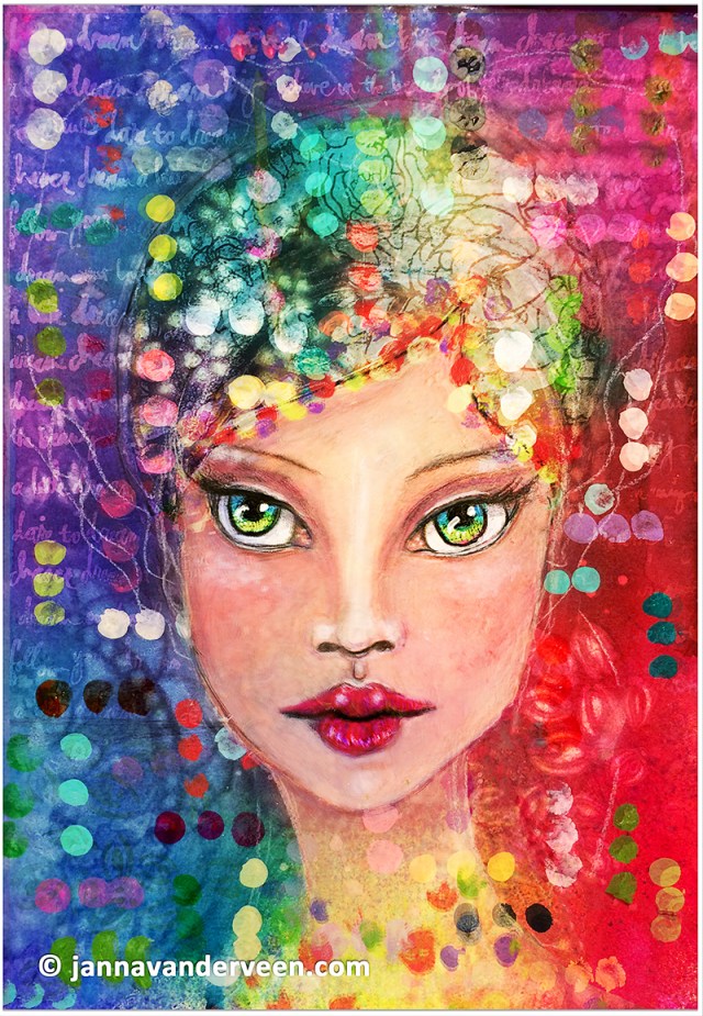 Mixed Media Painting | Pixels and Pixies | JANNA VANDERVEEN