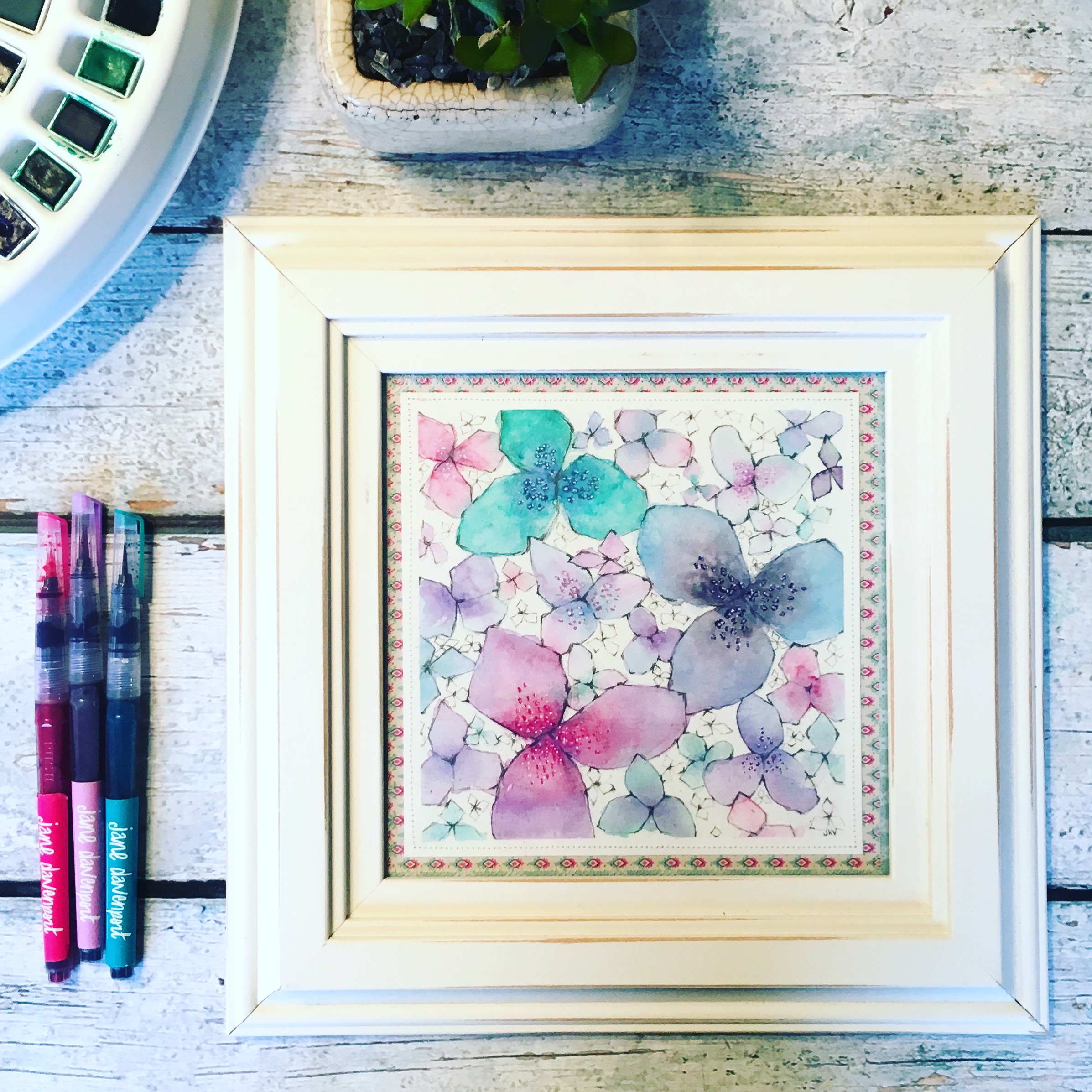 Watercolor Painting | Pretty Posies | JANNA VANDERVEEN